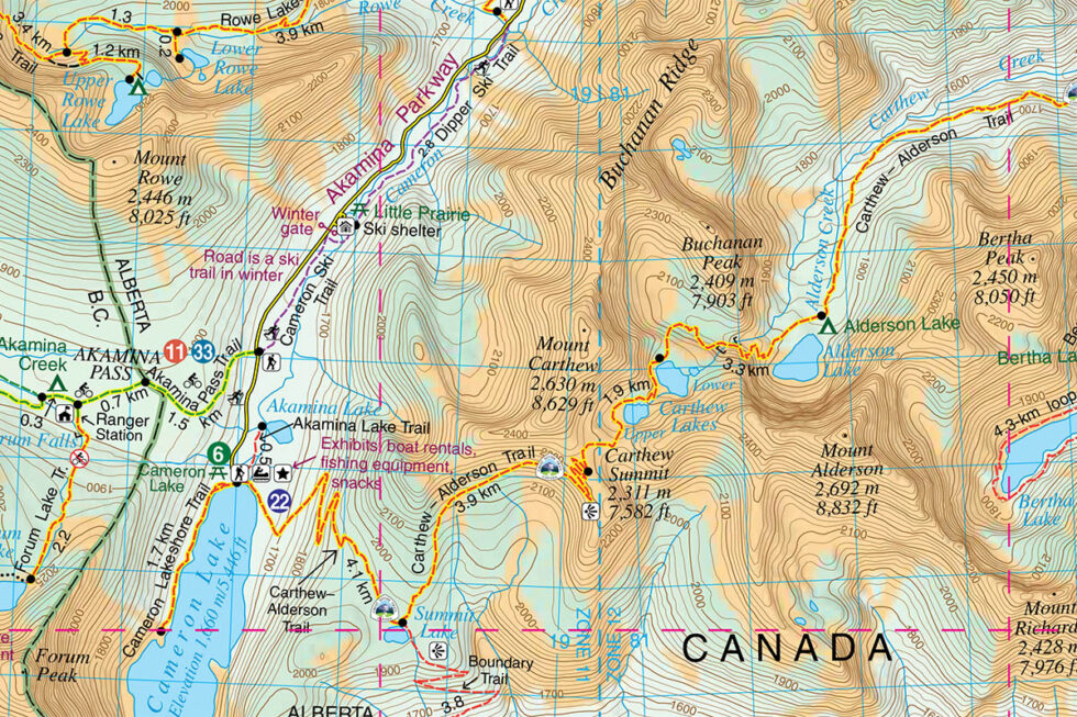 Waterton Lakes National Park Maps